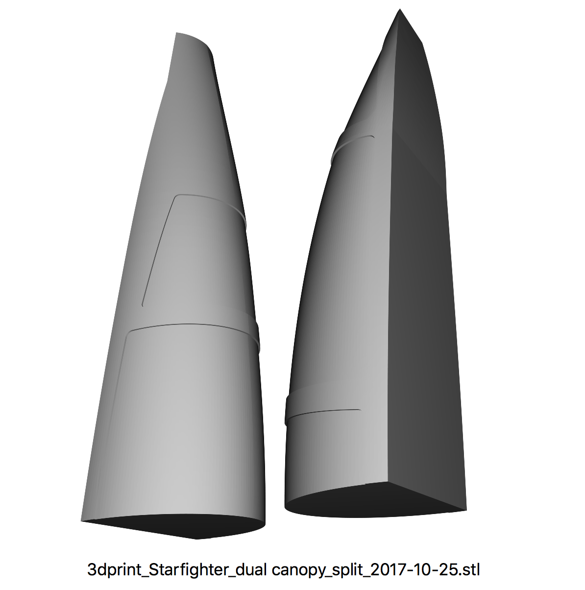 F-104 Starfighter Dual canopy Mk1 (split) .stl – Semi-Scale Parkjets